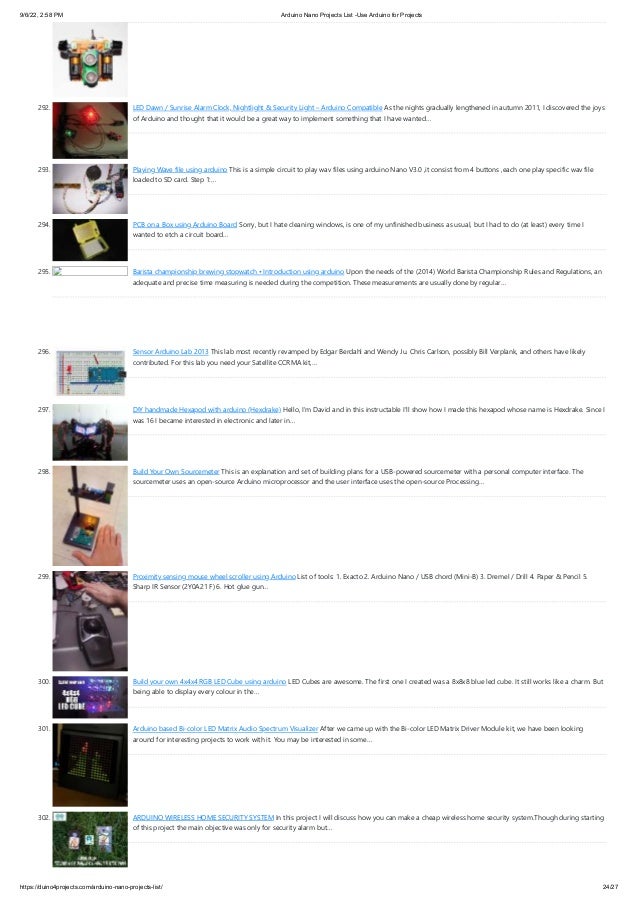 Arduino Nano Projects List -Use Arduino for Projects.pdf