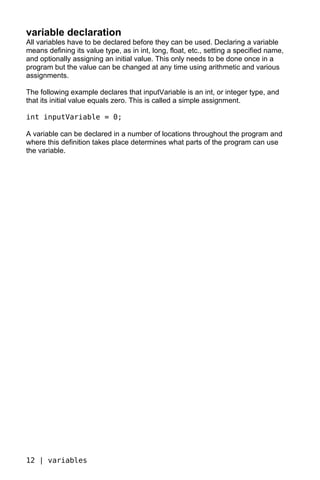 Arduino Programming Notebook | PDF