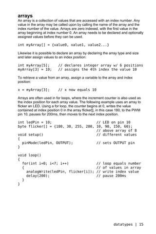 Arduino notebook | PDF