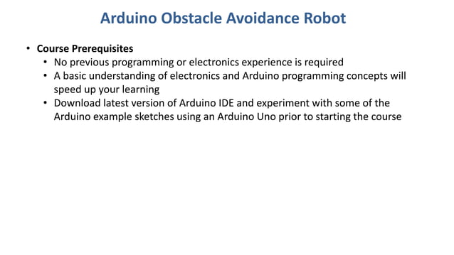 Arduino obstacle avoidance robot | PPTX | Computer Peripherals | Computing