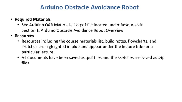 Arduino obstacle avoidance robot | PPTX | Computer Peripherals | Computing