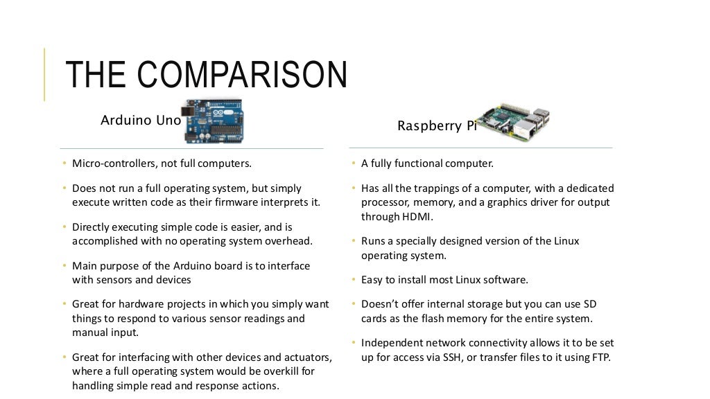 Arduino vs Raspberry Pi Arduino vs Raspberry Pi
