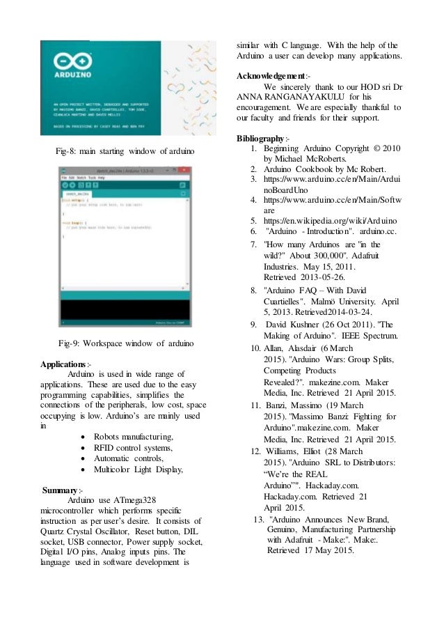 Arduino PAPER ABOUT INTRODUCTION