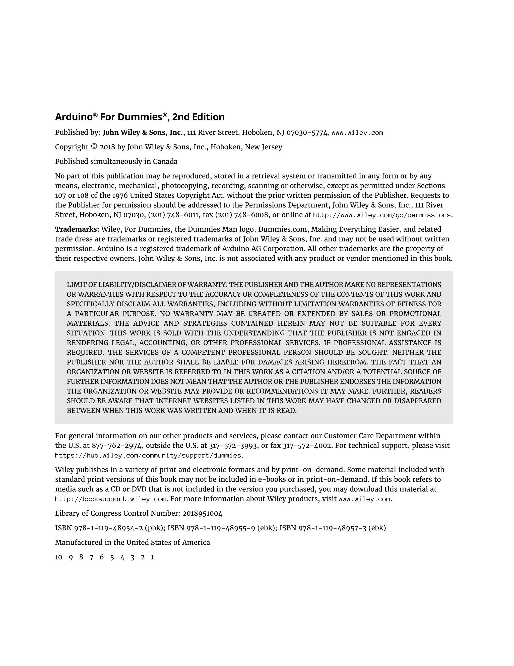 Arduino: Arduino para dummies 2 edición por Wiley Brand parte 1 | PDF