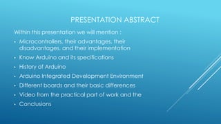 Perlat Kociaj - Ρομποτική Σε πλατφόρμα Arduino | PPT