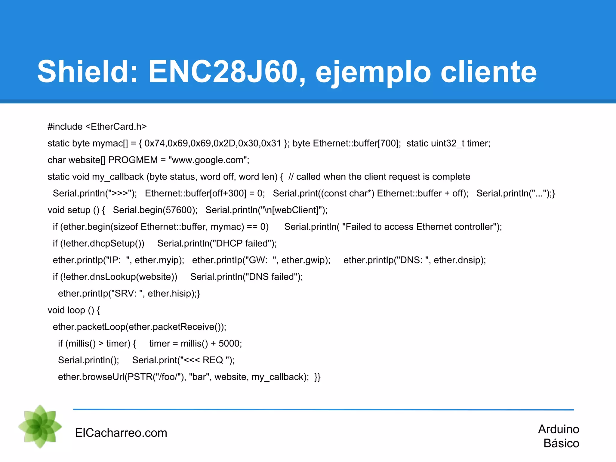 Arduino práctico ethernet | PDF | Computer Networking | Computing