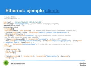 Arduino práctico ethernet | PDF | Computer Networking | Computing