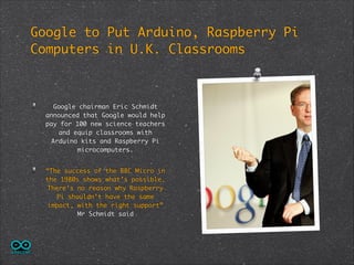 Arduino presentation | PDF | Computing | Technology & Computing