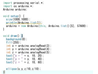 ArduinoとProcessingの連携 | PPT