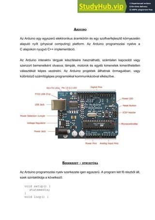 ARDUINO PROGRAMOZ SI K ZIK NYV | PDF