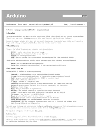 Arduino reference | PDF