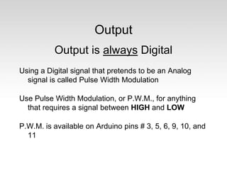 ArduinoSectionI-slides.ppt | Computer Peripherals | Computing