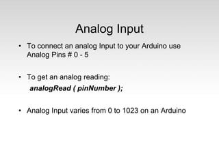 ArduinoSectionI-slides.ppt | Computer Peripherals | Computing