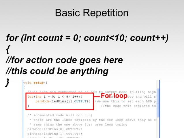 Arduino Section Programming Slides Ppt