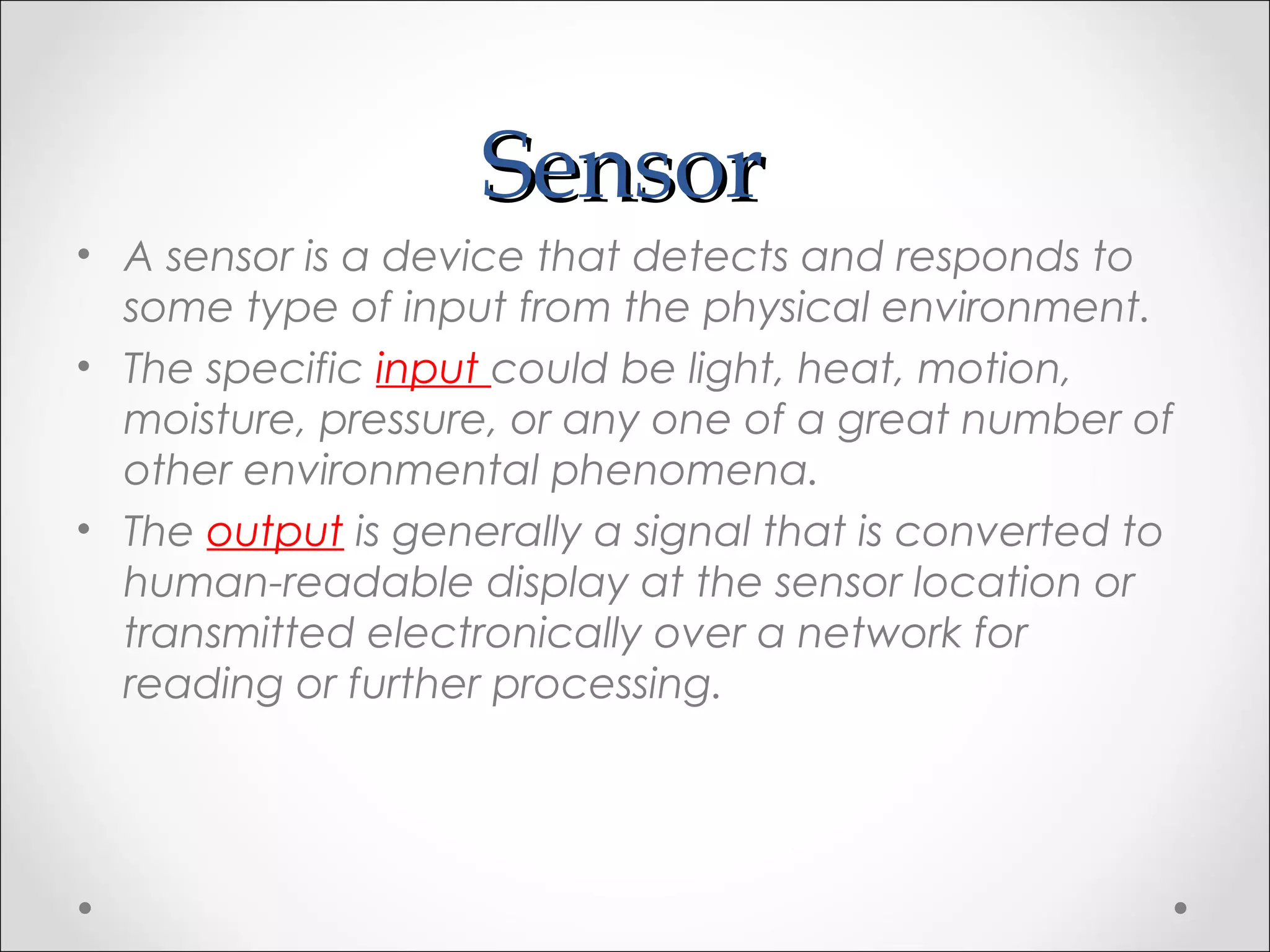 SENSORS AND BLUETOOTH COMMUNICATION | PPT | Computer Peripherals | Computing