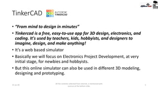 Arduino Simulation_Basic_Day-3 (Tinkercad+Proteus PCB) | PPTX