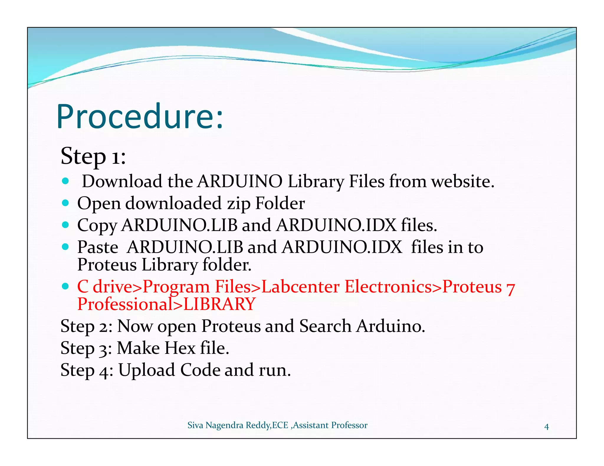 Arduino simulation procedure | PPT