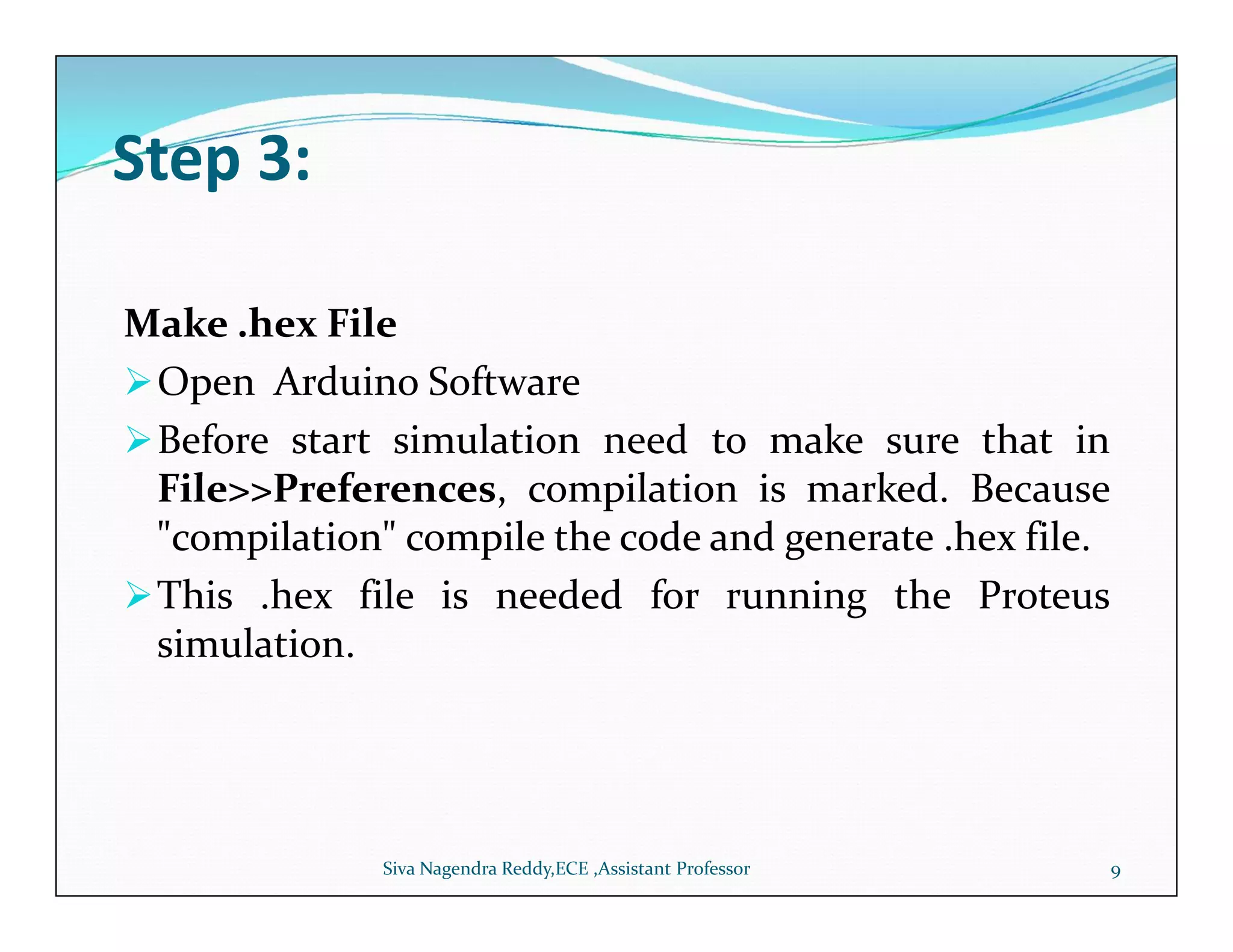 Arduino simulation procedure | PPT