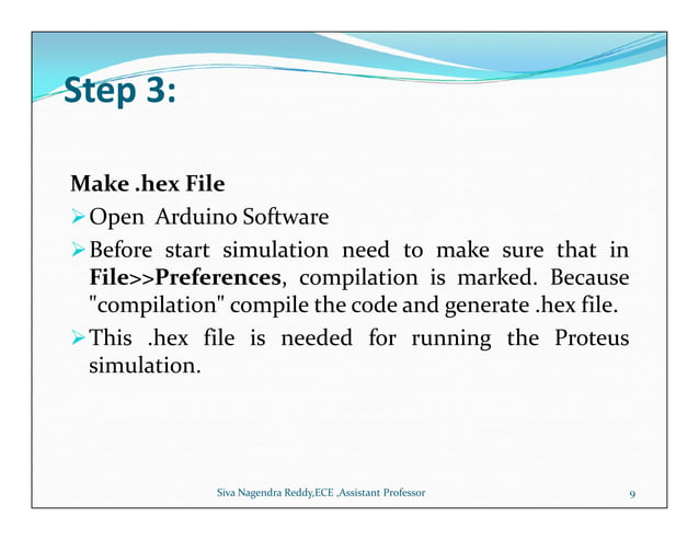 Arduino Simulation Procedure Ppt 5366