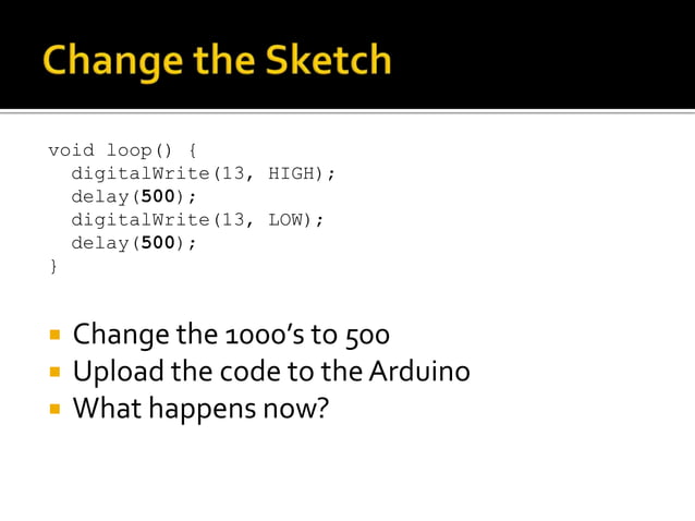 Arduino Workshop Slides | PPTX