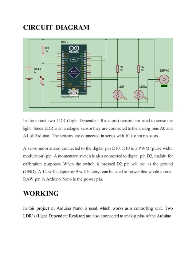 Arduino Solar Tracker Using Ldr Sensor And Servo Motor Pdf 6542
