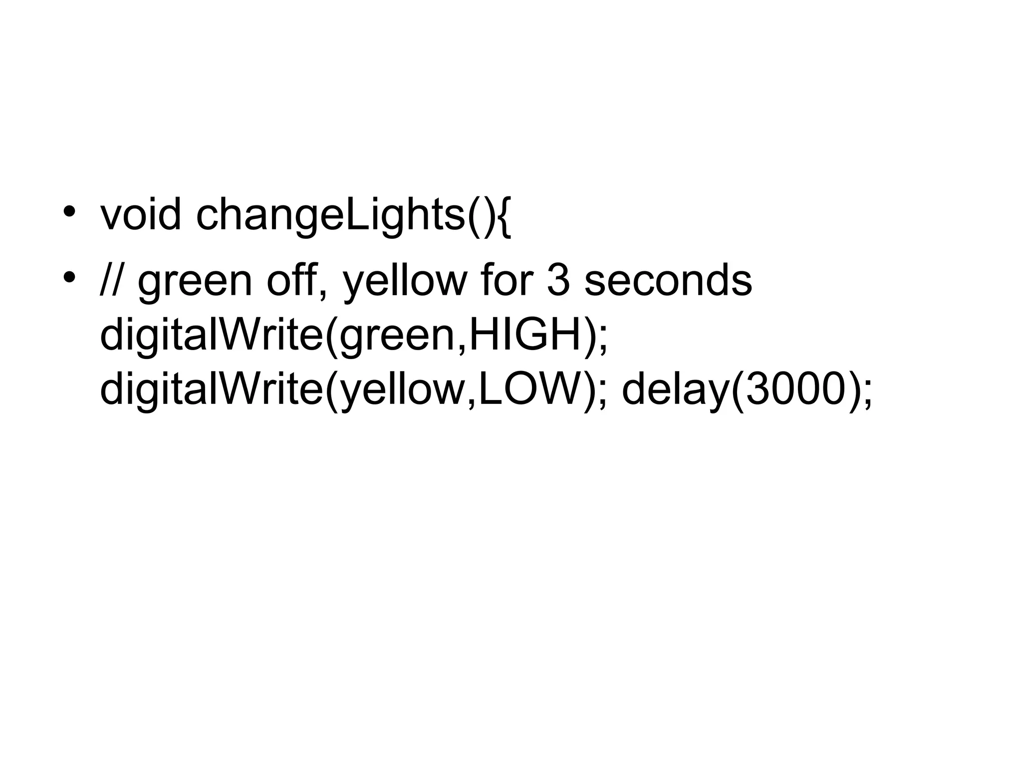 Arduino traffic lights | PPT