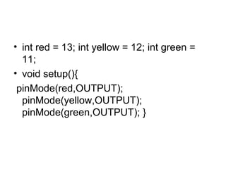 Arduino traffic lights | PPT