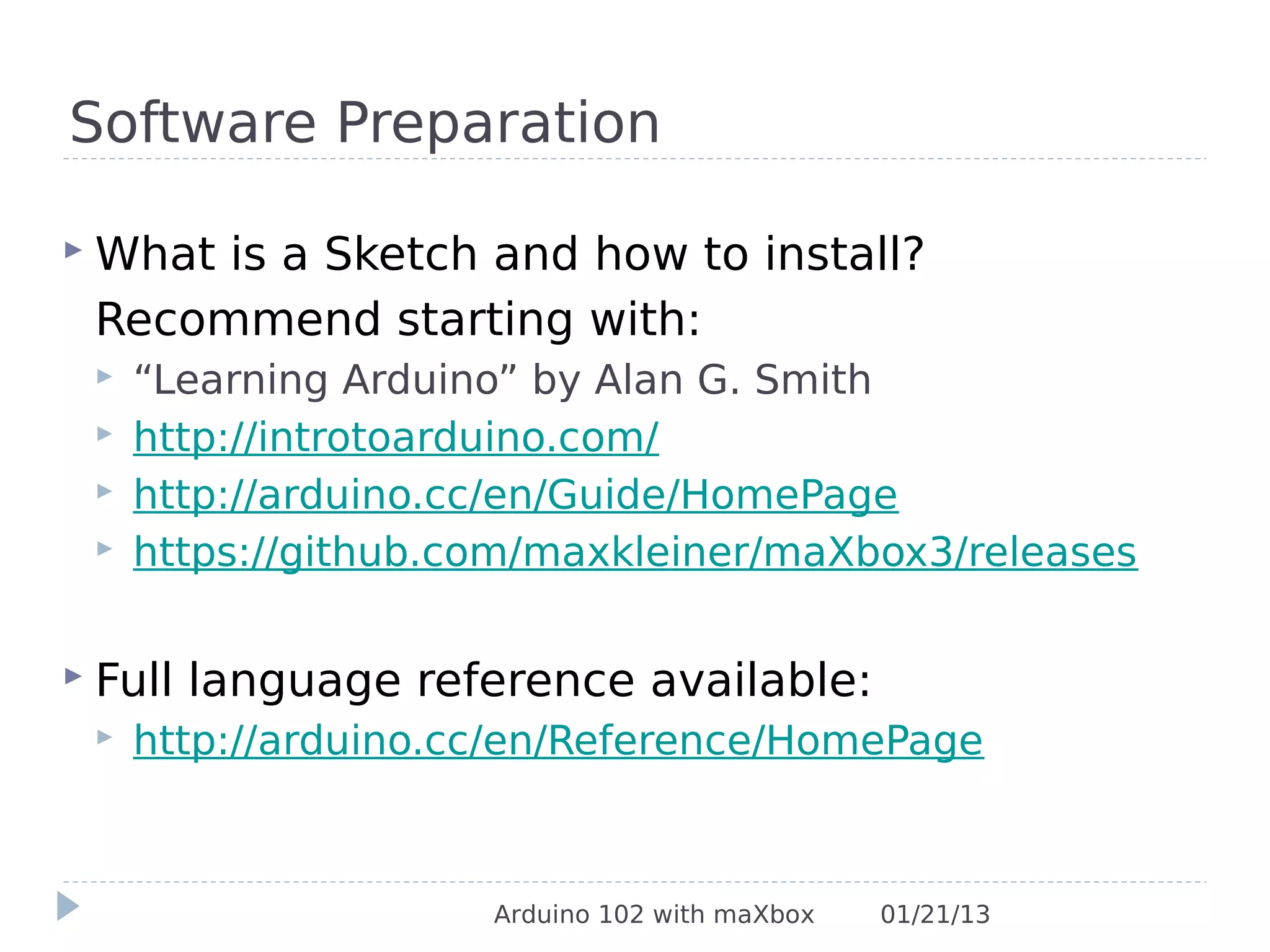 Arduino training program | PDF