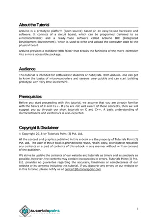 Arduino tutorial | PDF