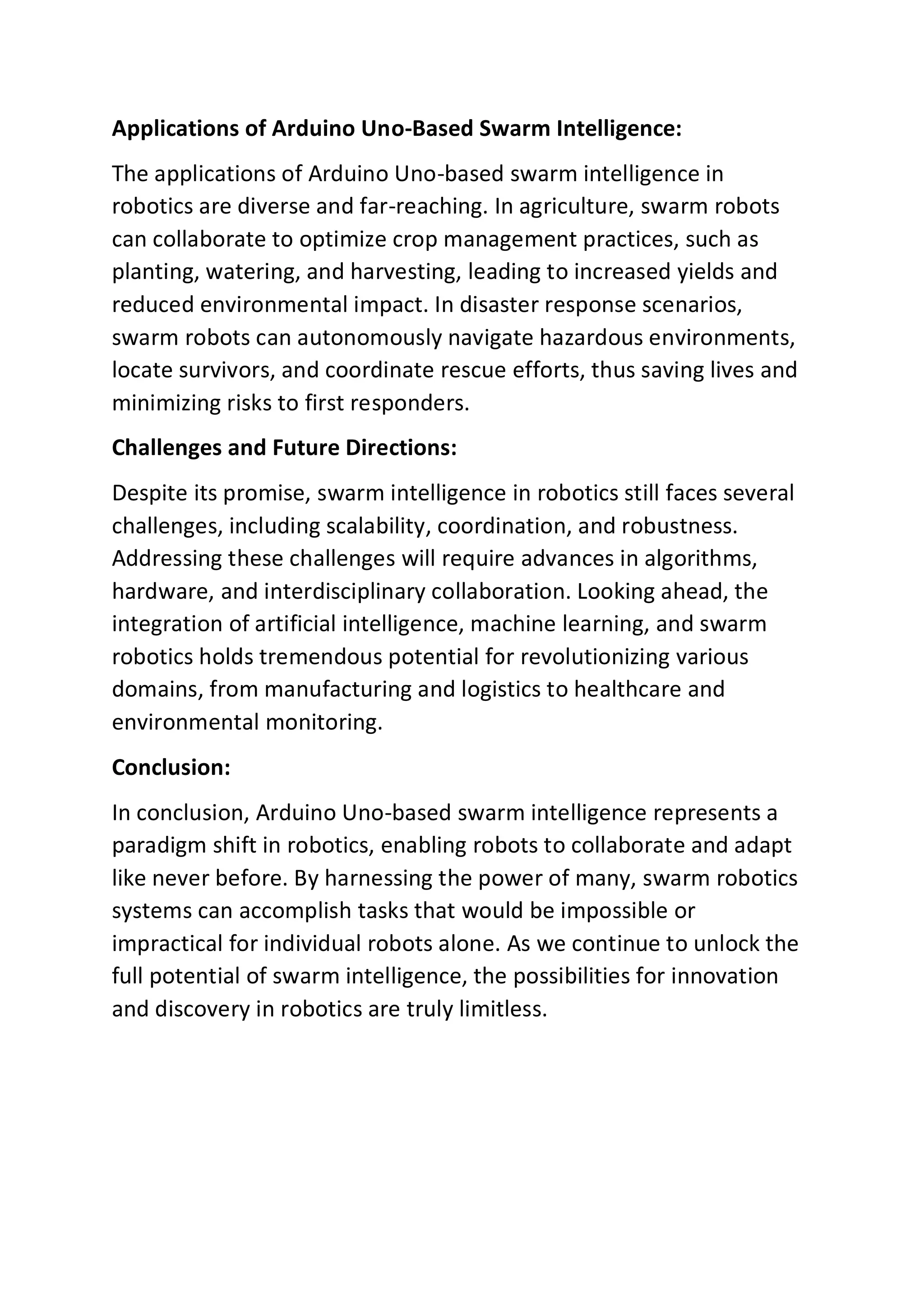 Arduino Uno Based Swarm Intelligence In Robotics 120224pdf