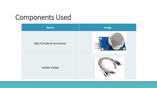 Arduino UNO Gas & Smoke Detection - Embedded Systems | PPTX