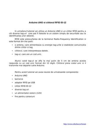 Arduino uno rfidid-12 | PDF