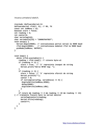 Arduino uno rfidid-12 | PDF