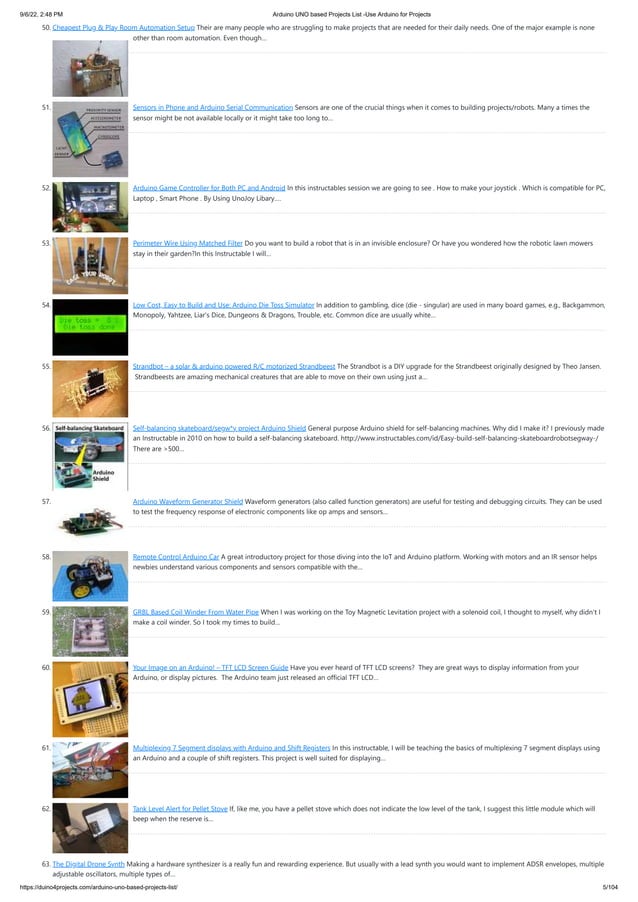 Arduino UNO based Projects List -Use Arduino for Projects.pdf