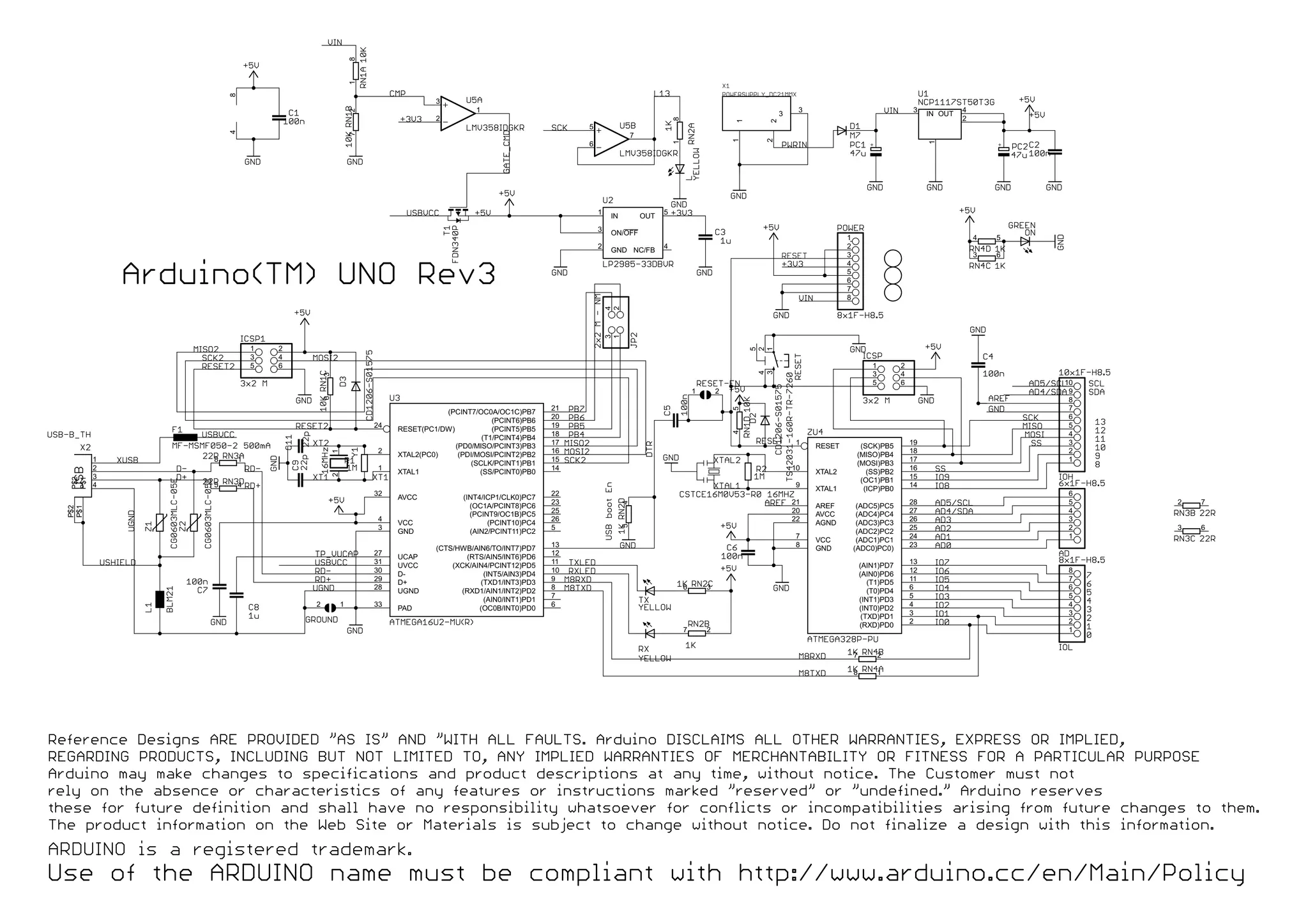 Arduino uno rev3-schematic | PDF