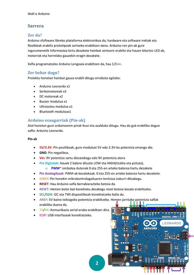 Arduino wall e - dok | PDF