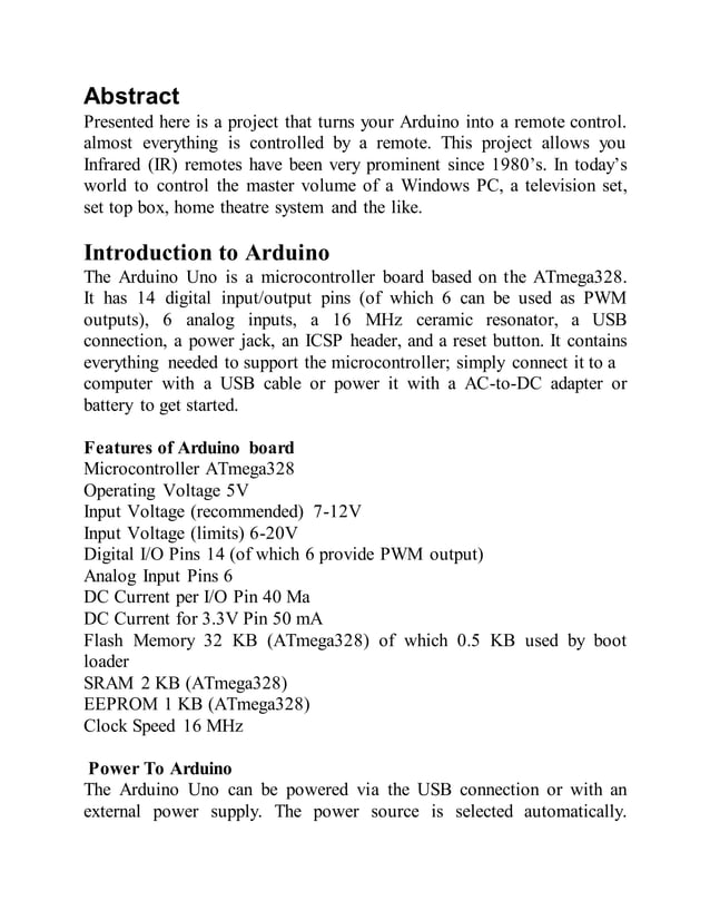 Arduino windows remote control | PDF