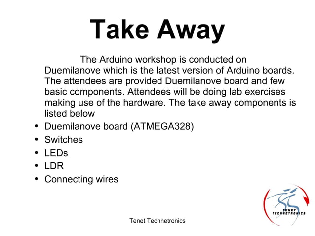 Arduino workshop proposal | PPT | Computing | Technology & Computing