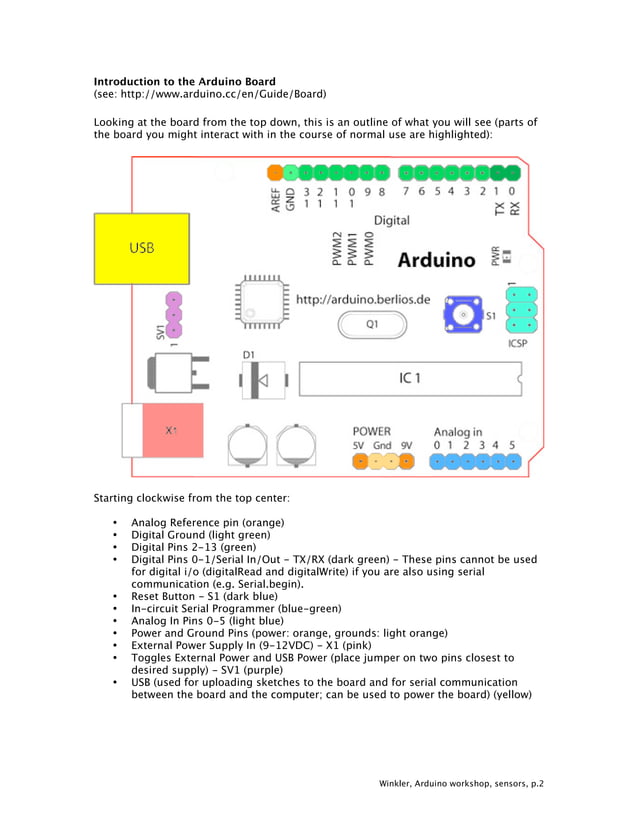 Arduino workshop sensors | PDF