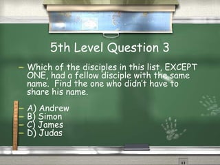 Are You Smarter Than A Fifth Grader Bible Game | PPT