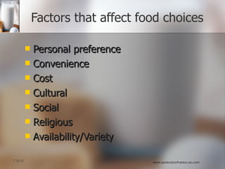 Are Your Food Choices making the Grade..? | PPT