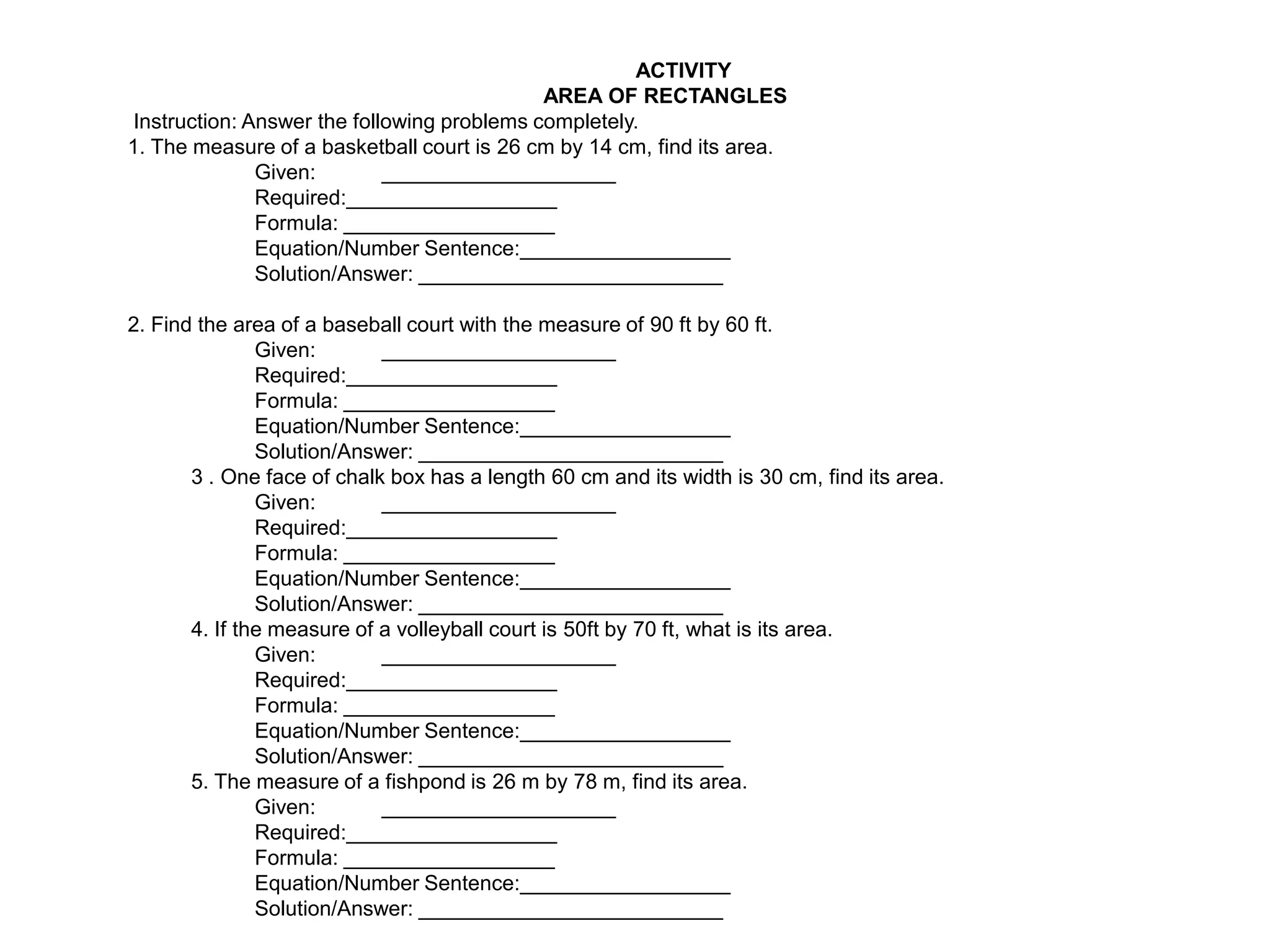 Area of Plane Figures | PPTX