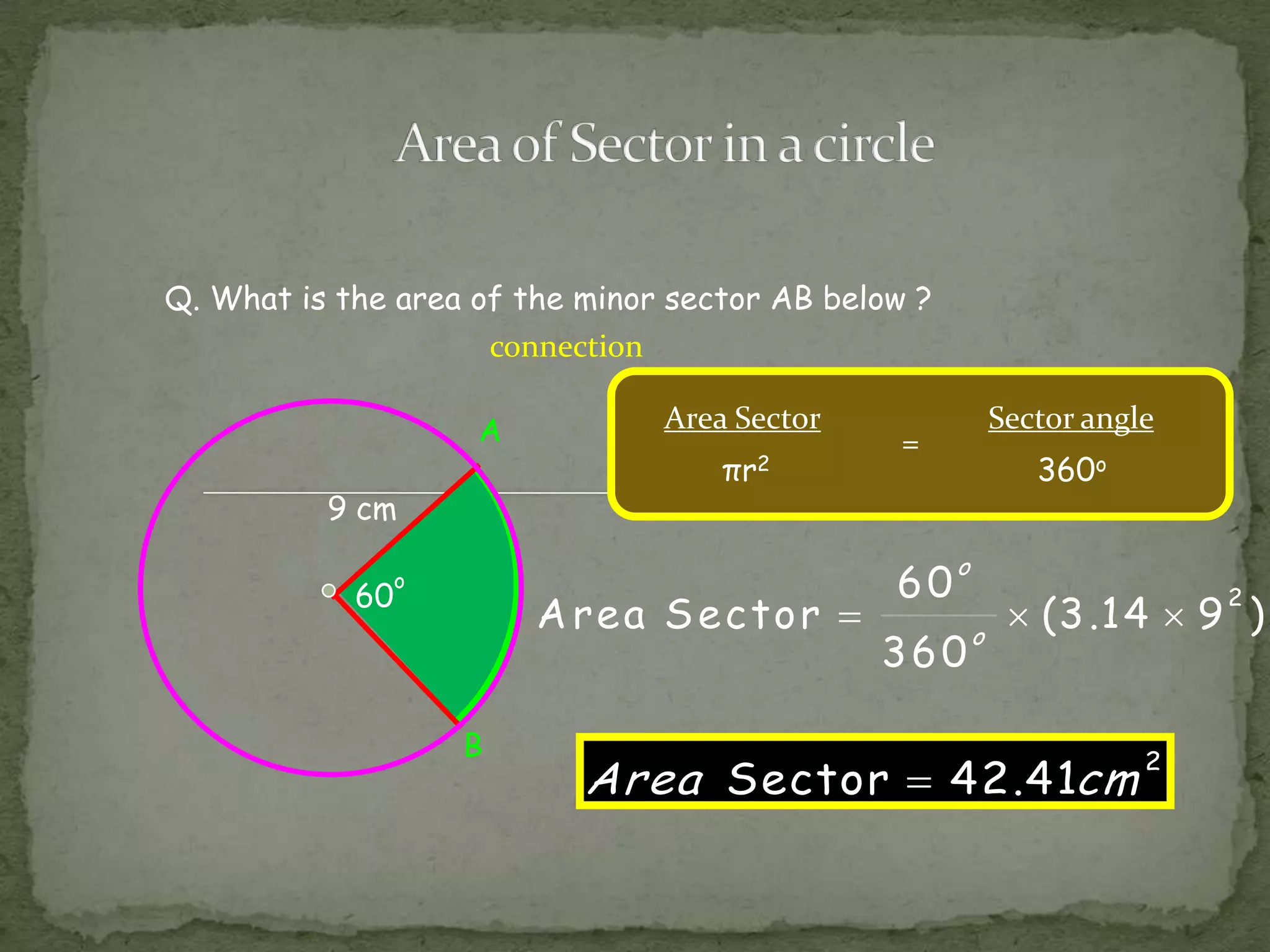 Arc Length And Area of a Sector | PPTX