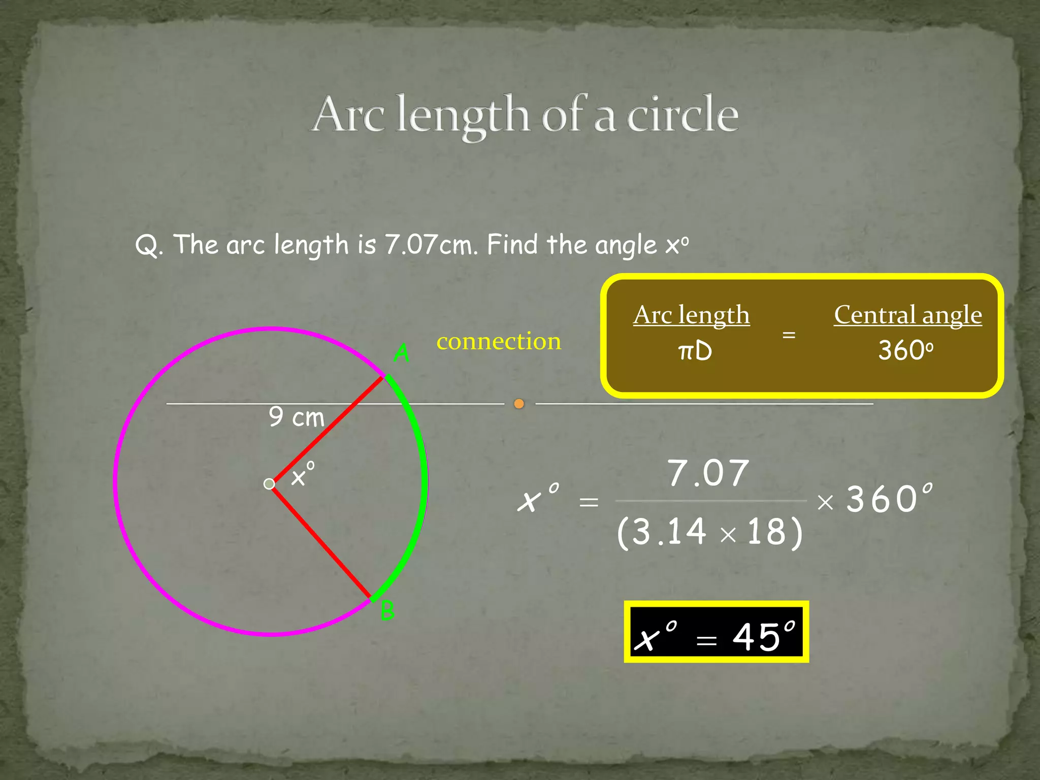 Arc Length And Area of a Sector | PPTX