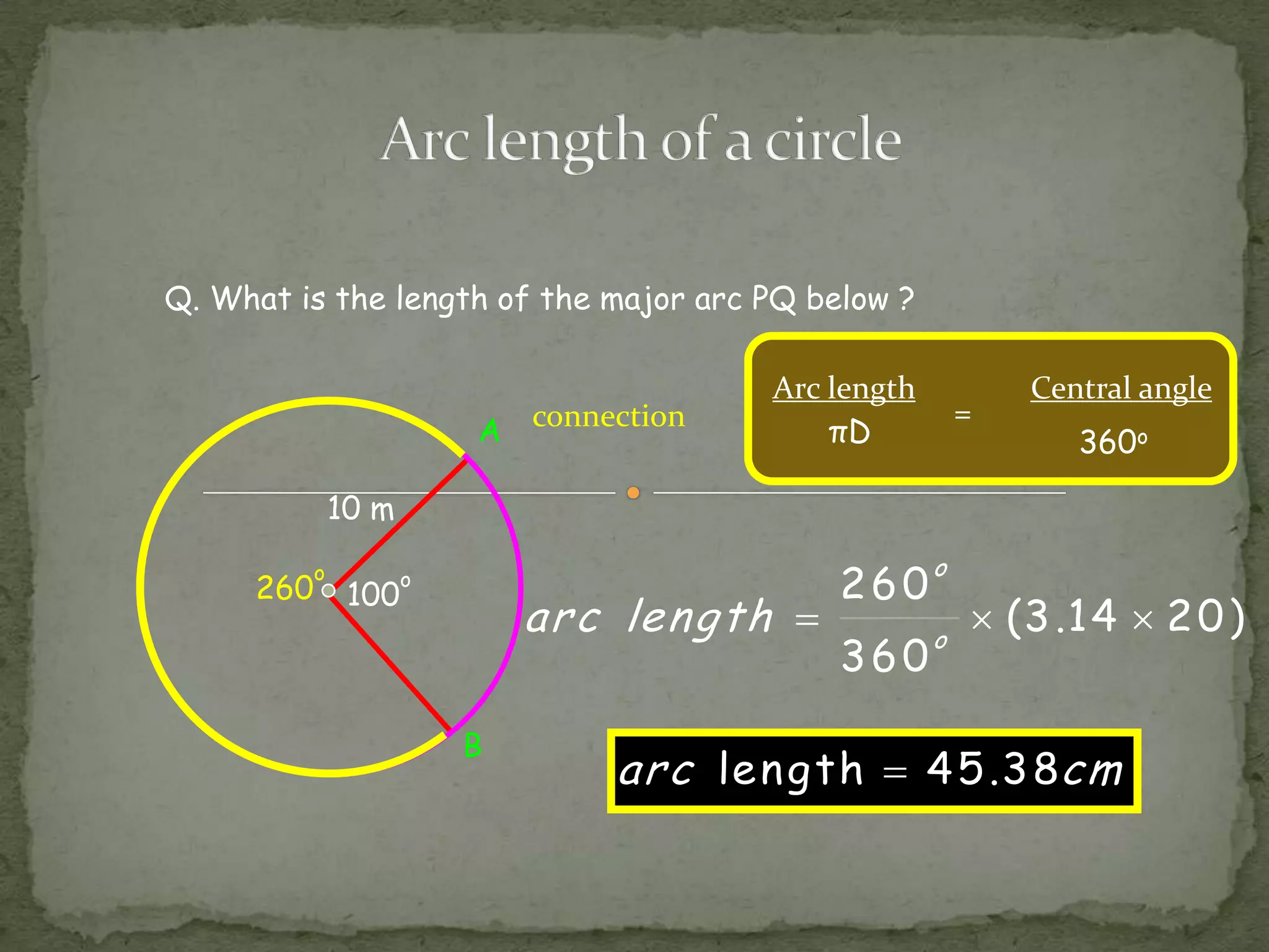 Arc Length And Area of a Sector | PPTX