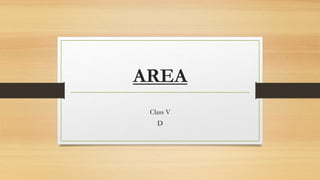 CLASS V - Area | PPTX