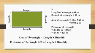 Math - Class V: Area (IGCSE) | PPTX