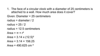 Finding the Circumference and Area of a Circle .pptx