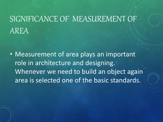 Area for elementary school kids | PPTX