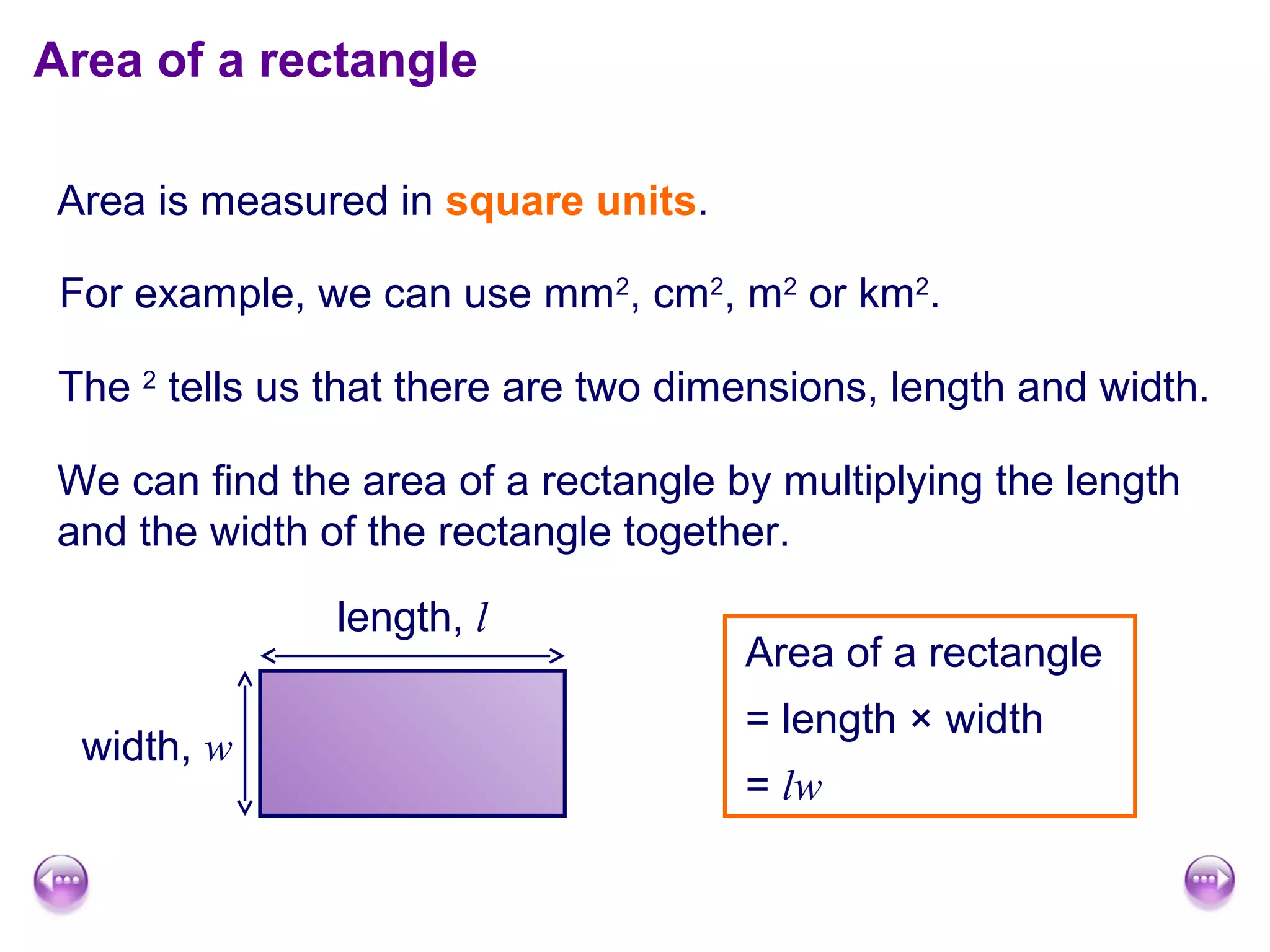 Area of-rectangles | PPT
